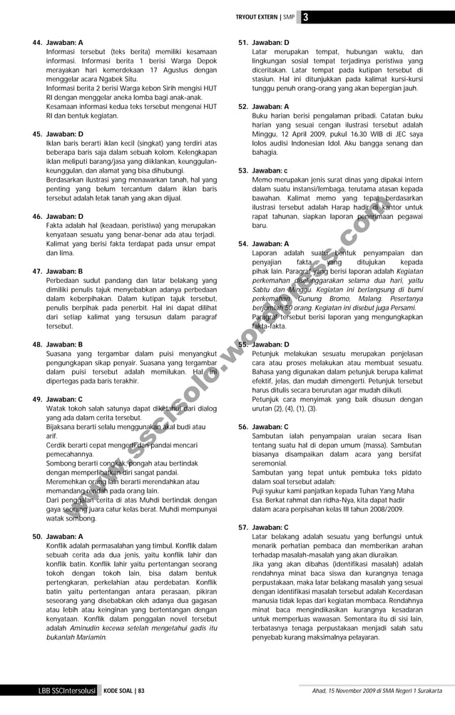 Pembahasan smp-83 | PDF