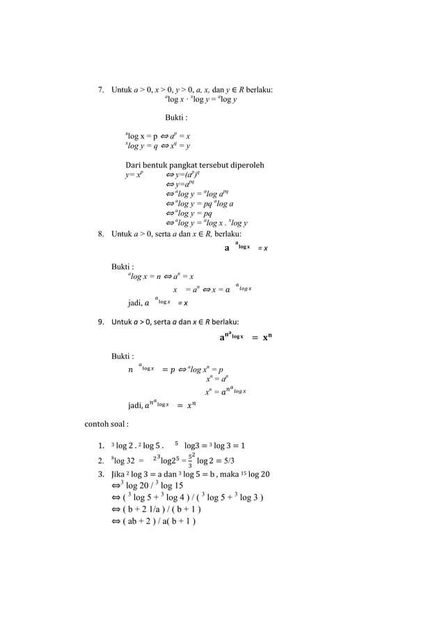 Pembahasan logaritma | PDF