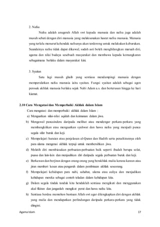 Akhlak Dalam Islam | DOCX