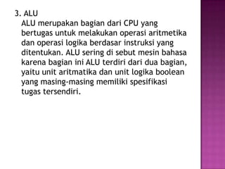 Pembahasan mengenai cpu | PPTX