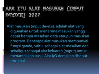 Pembahasan mengenai input output | PPT
