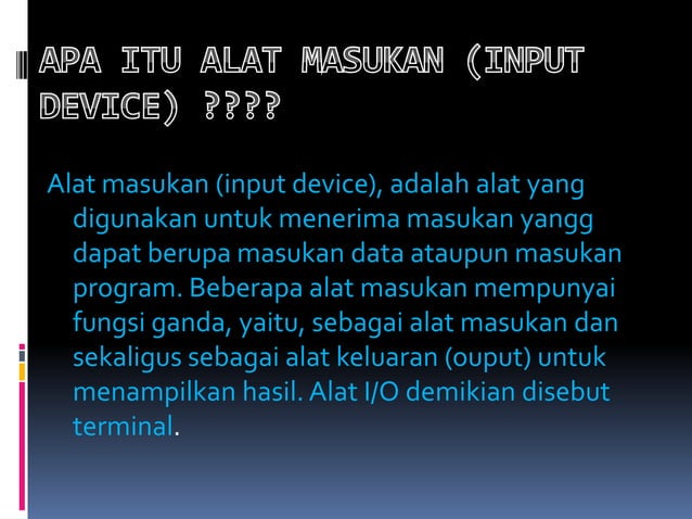 Pembahasan mengenai input output | PPT