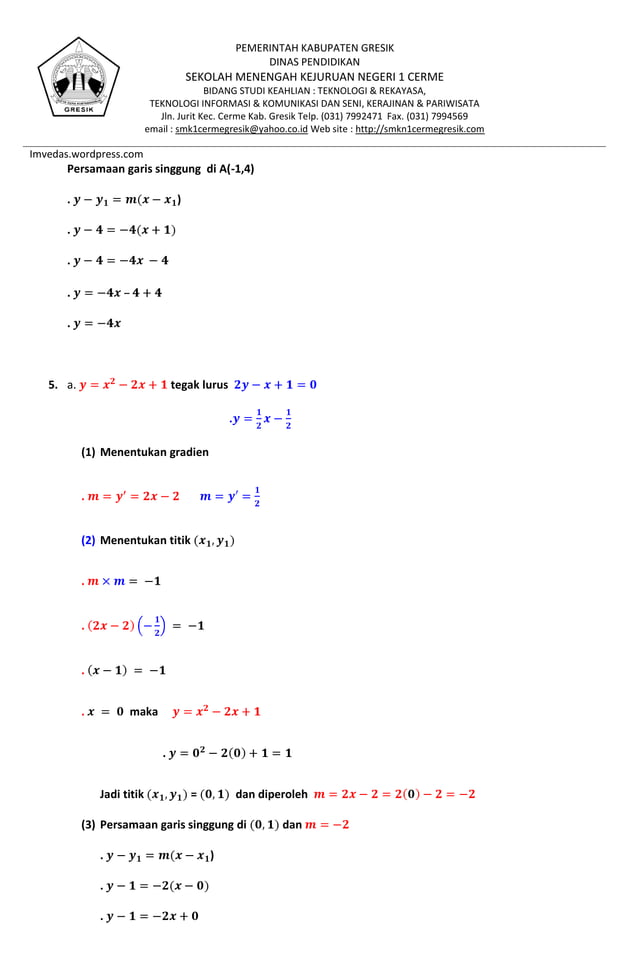 Pembahasan mid matematika xii | PDF