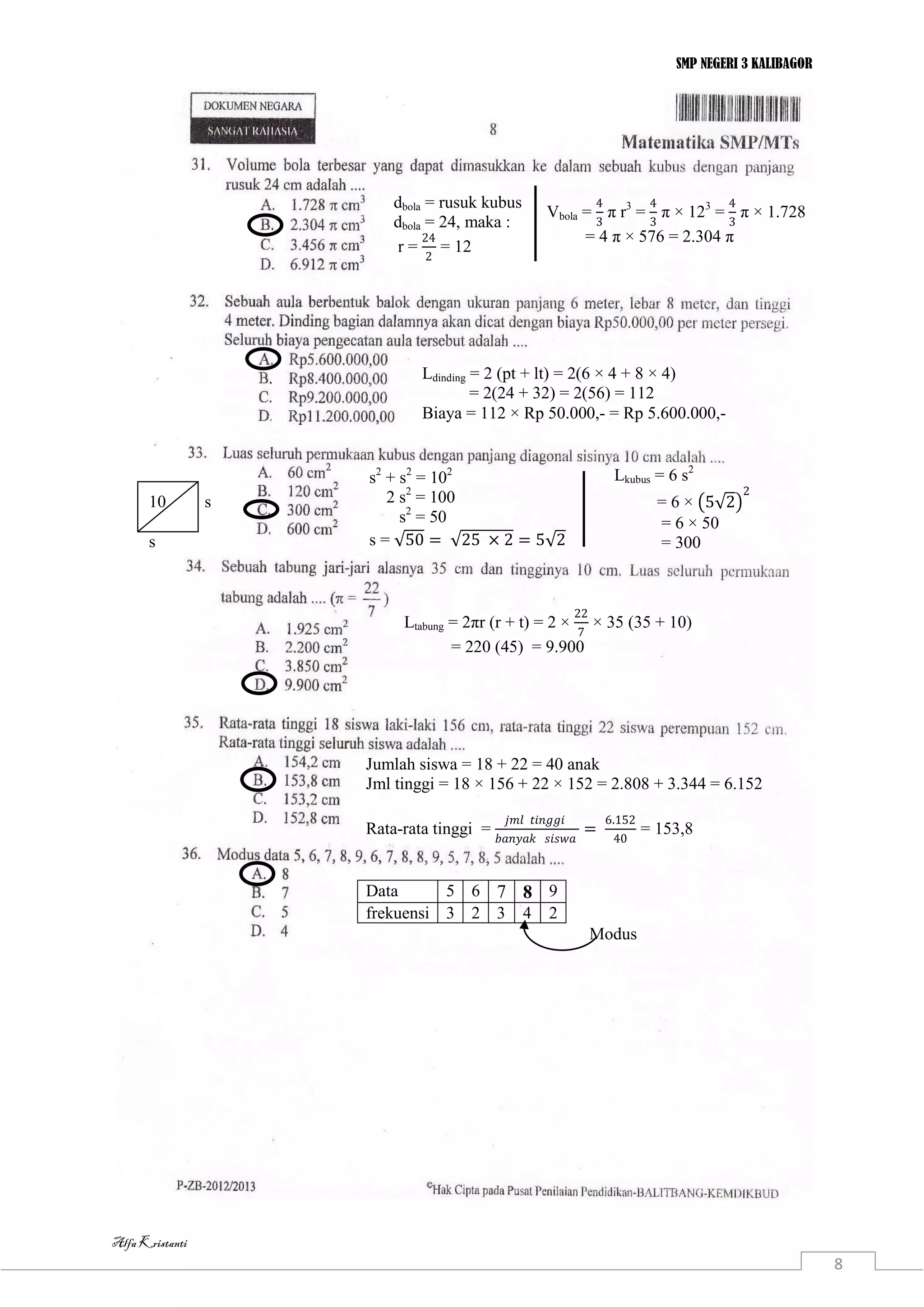 Pembahasan mtk un 2013 paket 04 | PDF | Free Download