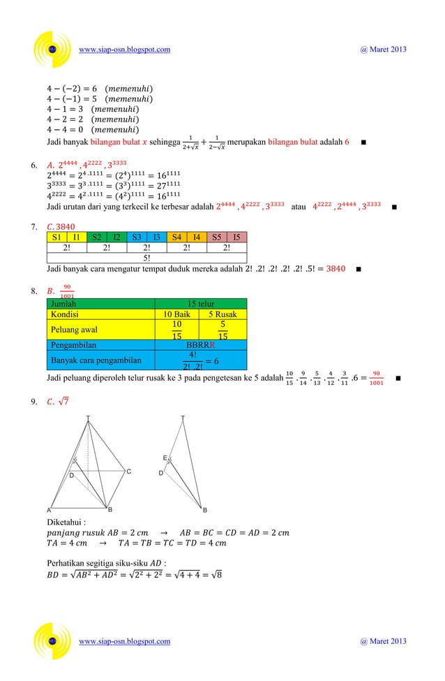 SOAL DAN PEMBAHASAN OLIMPIADE 2 | PDF