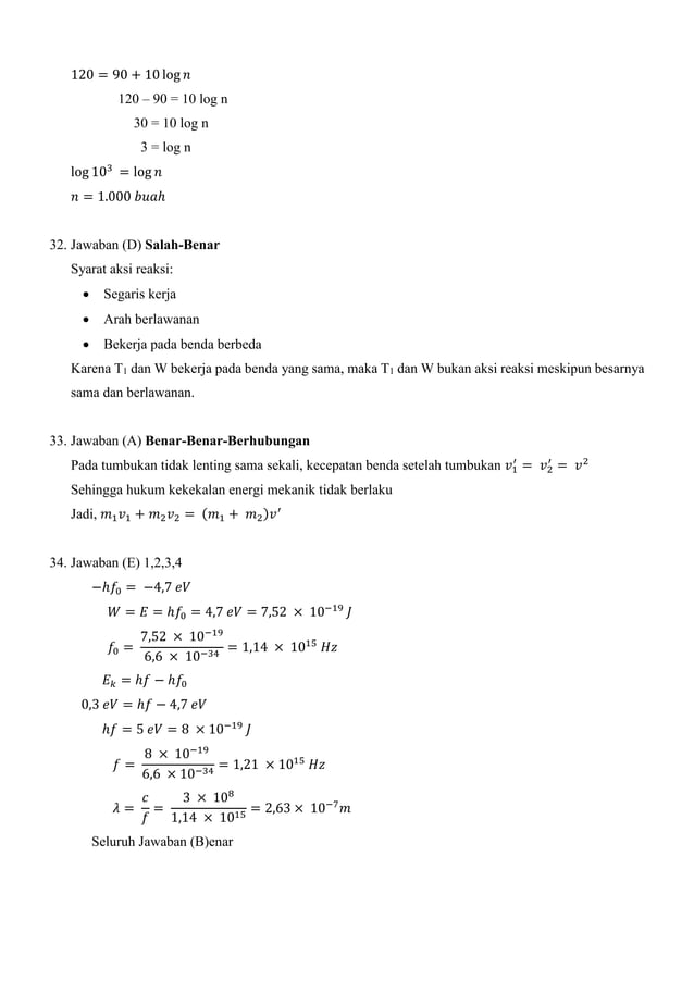 pembahasan soal saintek matematika pada seleksi bersama perguruan tinggi negeri | PDF