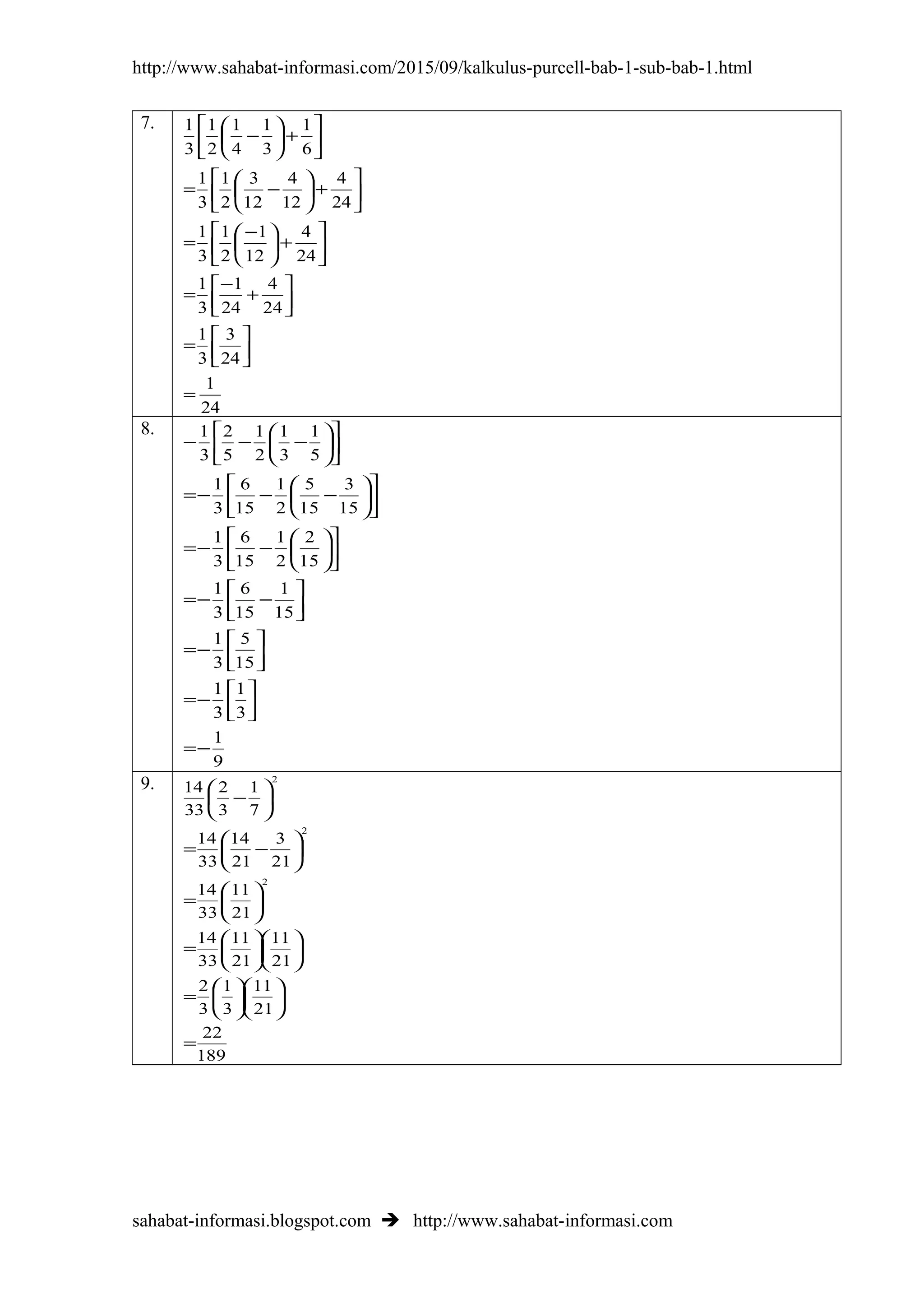 Pembahasan soal kalkulus pada buku karangan edwin j. purcell dan dale ...