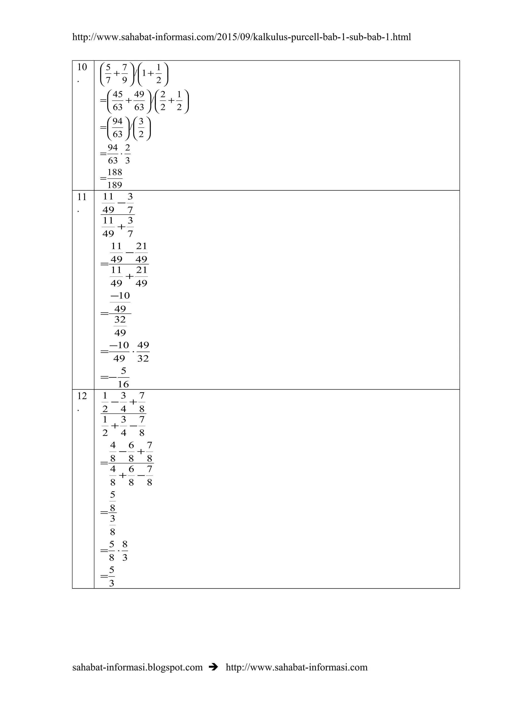 Pembahasan soal kalkulus pada buku karangan edwin j. purcell dan dale ...