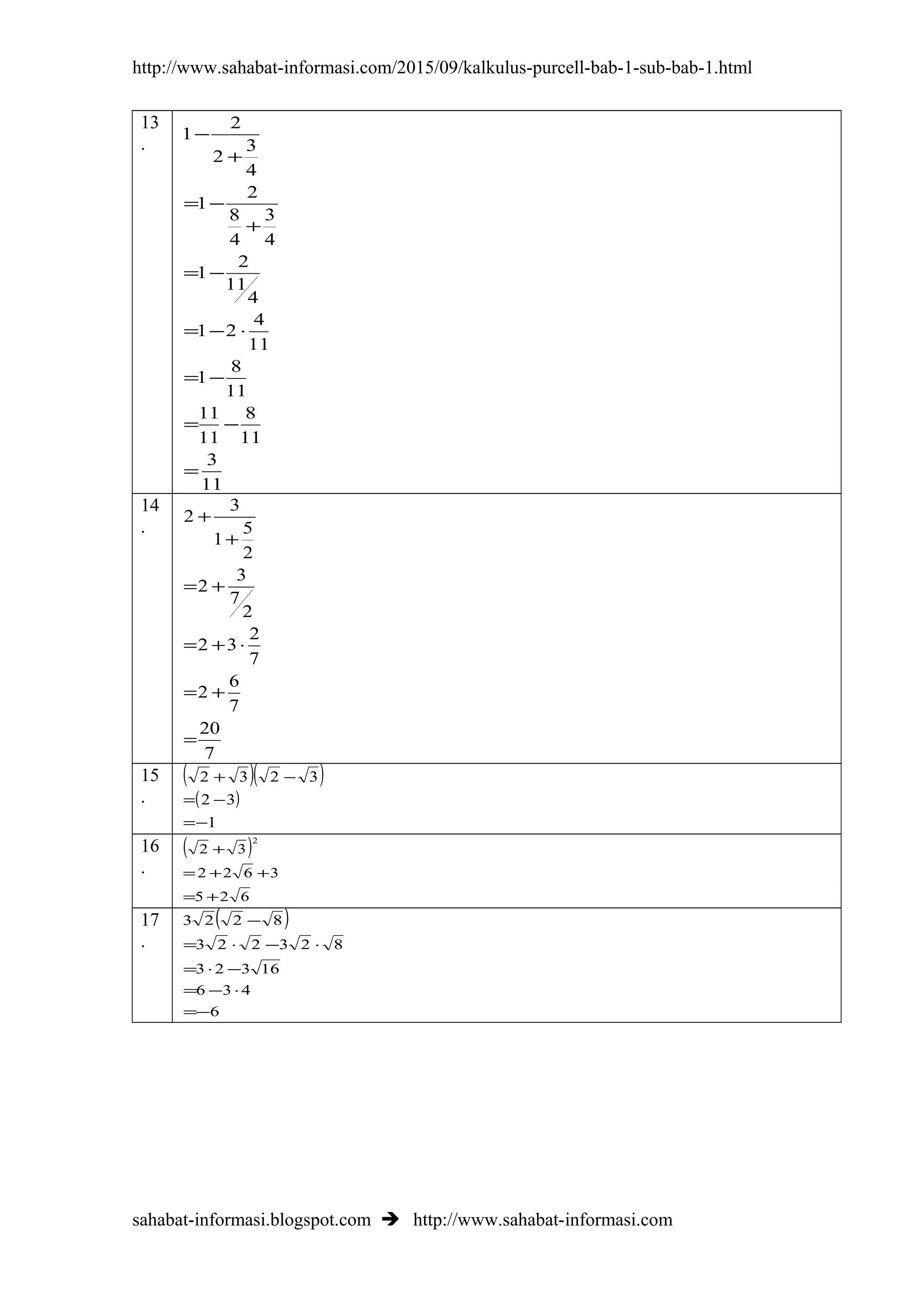Pembahasan soal kalkulus pada buku karangan edwin j. purcell dan dale ...