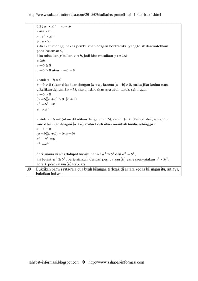 Pembahasan soal kalkulus pada buku karangan edwin j. purcell dan dale ...