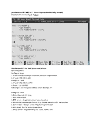 Pembahasan soal ukk tkj paket 1 2012 | PDF