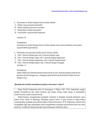 Pembahasan soal un bahasa indonesia smp 2012 paket d47 | PDF