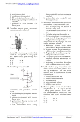 Pembahasan soal un biologi sma 2010 ryan akbar | PDF