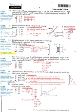Pembahasan soal un matematika smp 2013 paket 1 | PDF