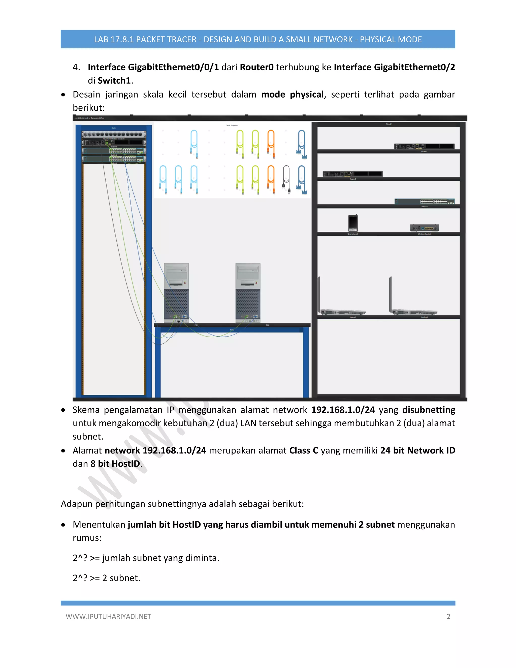Pembahasan Solusi Subnetting Lab 17.8.1 Packet Tracer - Design and ...