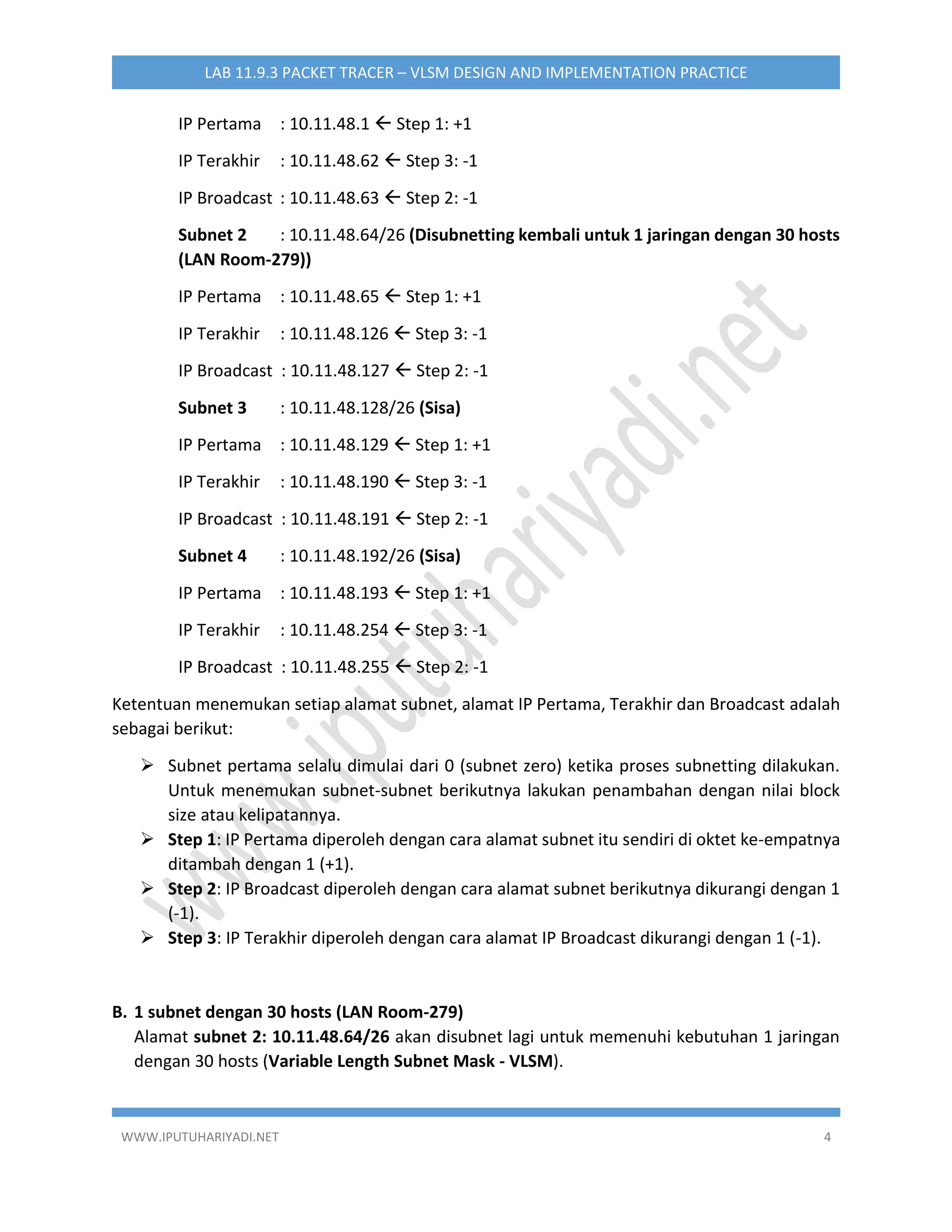 Pembahasan Solusi Perhitungan VLSM untuk Lab 11.9.3 Packet Tracer - VLSM Design and ...