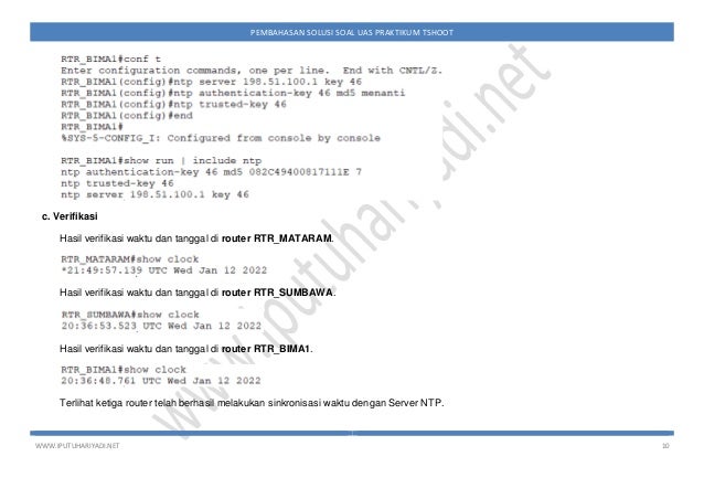 Pembahasan Solusi Soal UAS Troubleshooting & Maintaining Computer Network | PDF