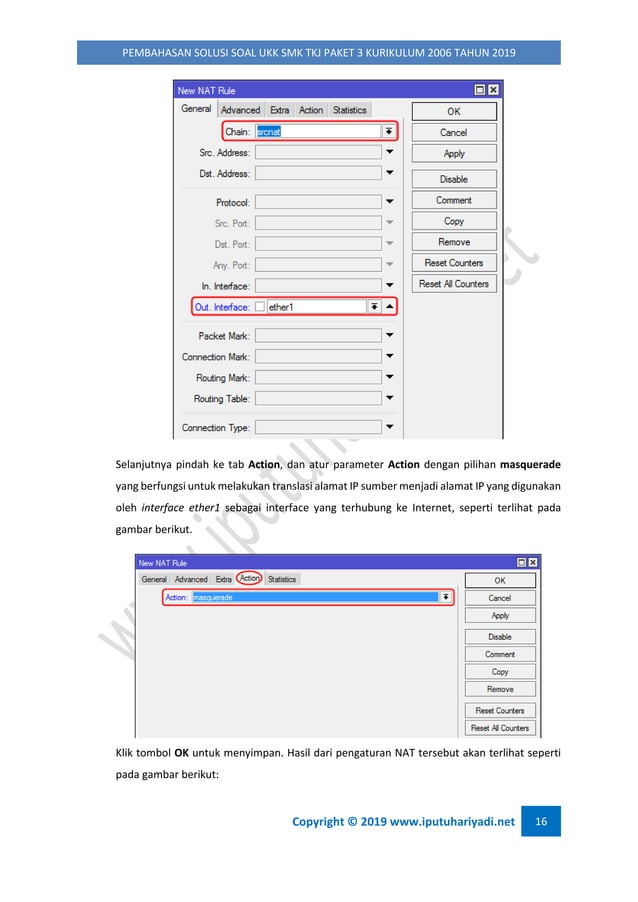 Pembahasan Solusi Soal UKK SMK TKJ Paket 3 Kurikulum 2006 Tahun 2019 | PDF