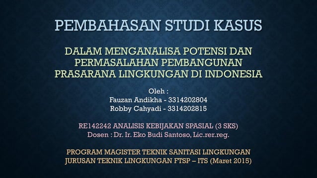 Studi Kasus : Potensi dan Permasalahan Pembangunan Tanggul Laut Raksasa ...