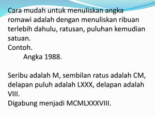 Sistem Numerasi Arab-Hindu dan Romawi | PPTX