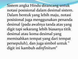 Sistem Numerasi Arab-Hindu dan Romawi | PPTX