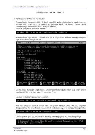 Pembahasan UKK TKJ Paket 1 | PDF