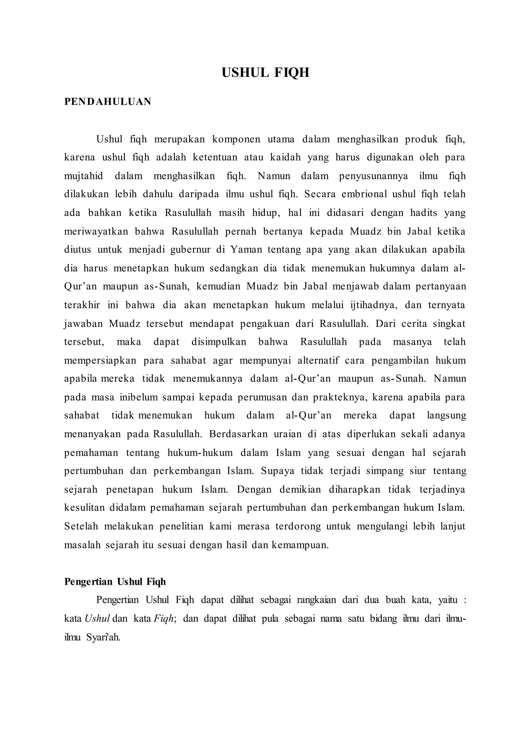 Pembahasan ushul fiqih | PDF