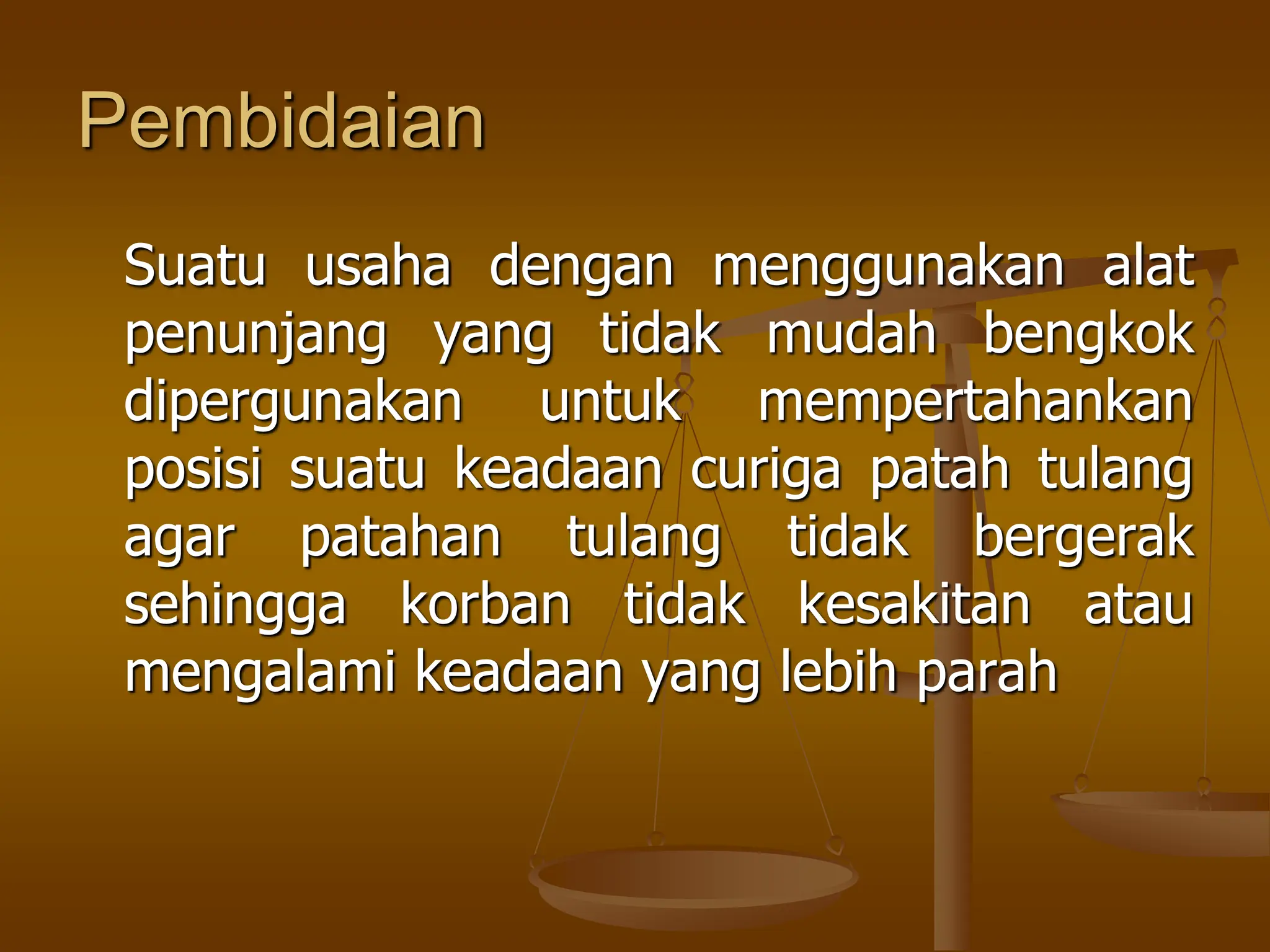 PEMBALUTAN & PEMBIDAIAN, pertolongan pertama | PPT