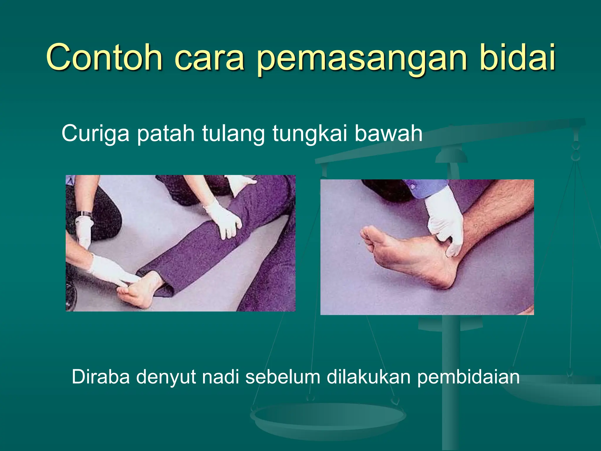 PEMBALUTAN & PEMBIDAIAN, pertolongan pertama | PPT