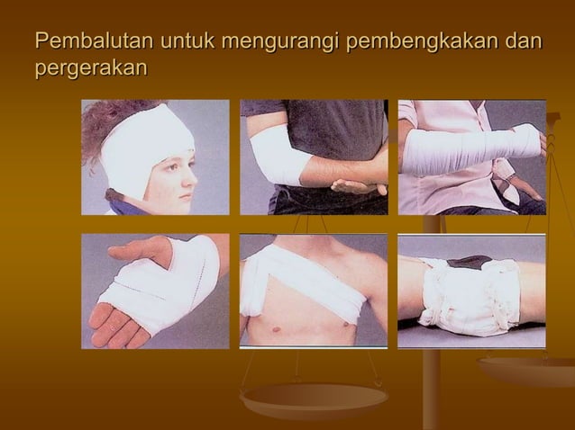 PEMBALUTAN & PEMBIDAIAN, pertolongan pertama | PPT