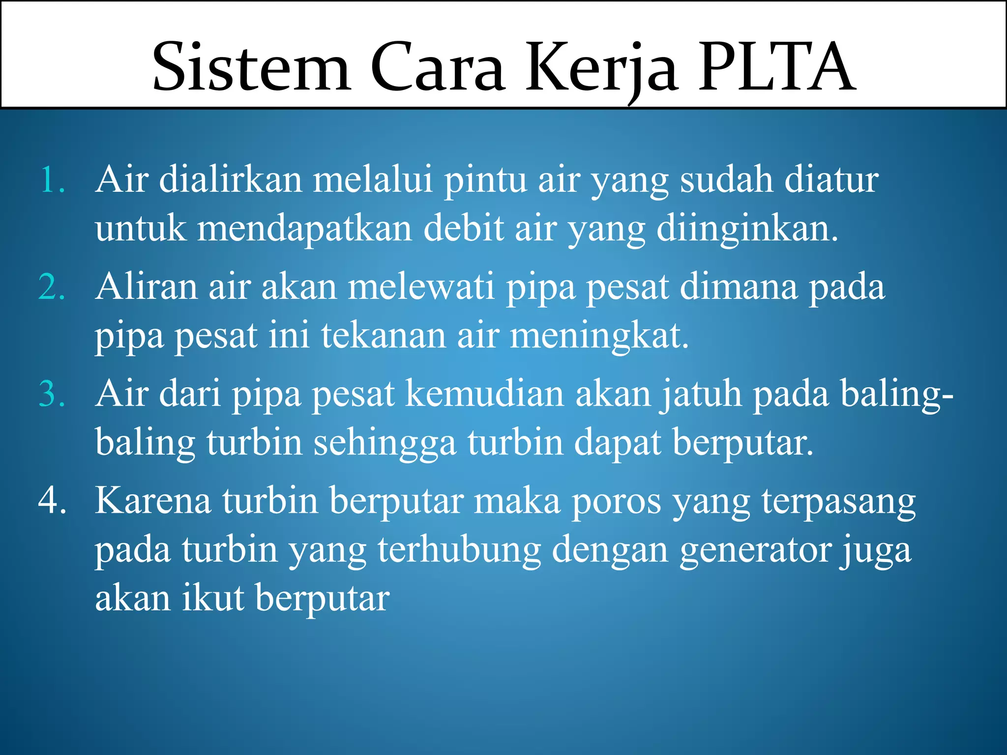 Pembangkit Listrik Tenaga Air (PLTA) | PPTX