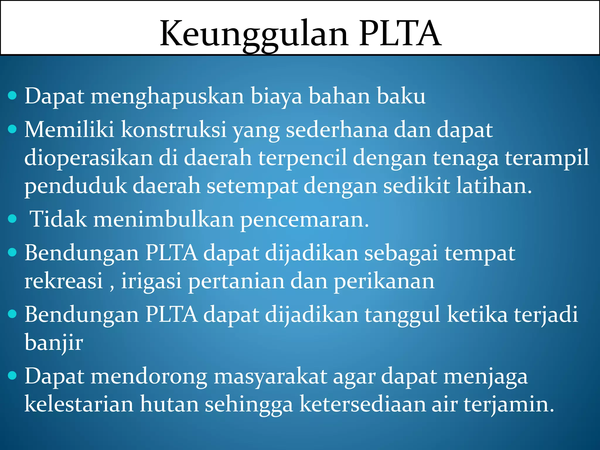 Pembangkit Listrik Tenaga Air (PLTA) | PPTX