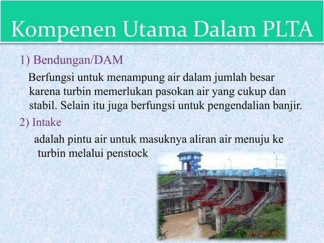 Pembangkit Listrik Tenaga Air (PLTA) | PPTX