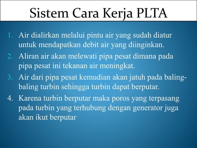 Pembangkit Listrik Tenaga Air (PLTA) | PPTX