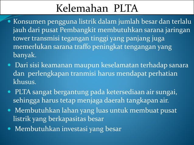 Pembangkit Listrik Tenaga Air (PLTA) | PPTX