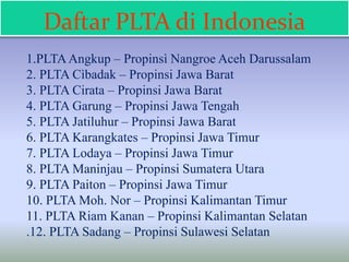 Pembangkit Listrik Tenaga Air (PLTA) | PPTX
