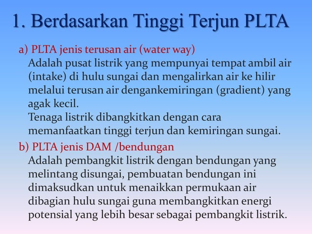 Pembangkit Listrik Tenaga Air (PLTA) | PPTX