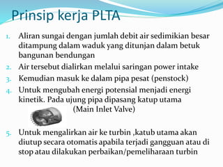 Pembangkit listrik tenaga air (plta) | PPTX
