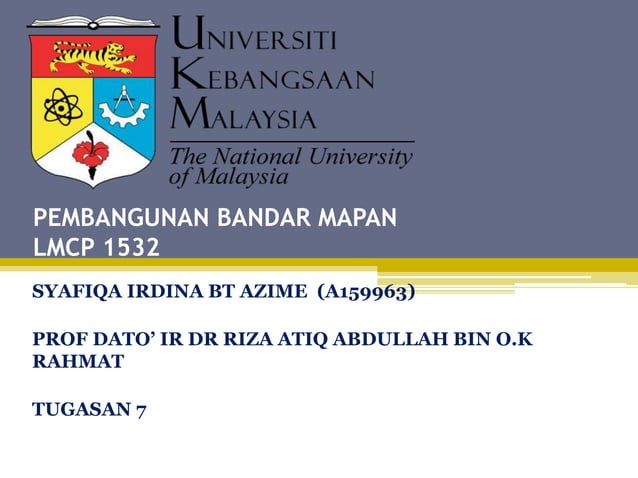 Pembangunan bandar mapan 7 SYAFIQA IRDINA | PPT