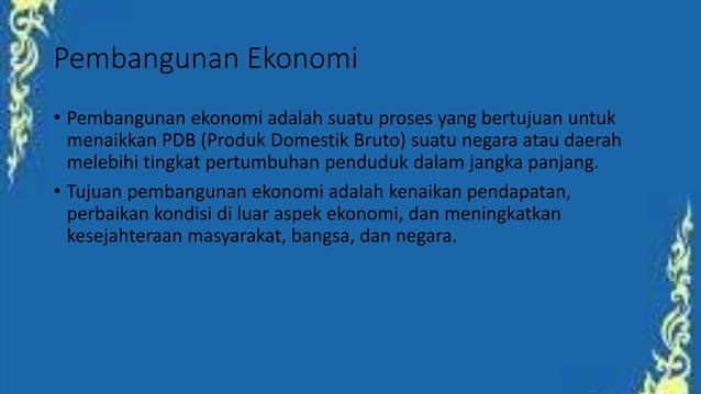 Pembangunan ekonomi dan pertumbuhan ekonomi Kelas XI SMA | PPTX