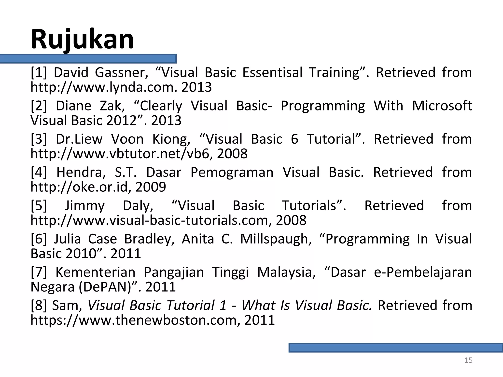 Pembangunan e-learning Menggunakan Perisian i-Spring Bagi Topik Pengenalan Visual Programming Di ...