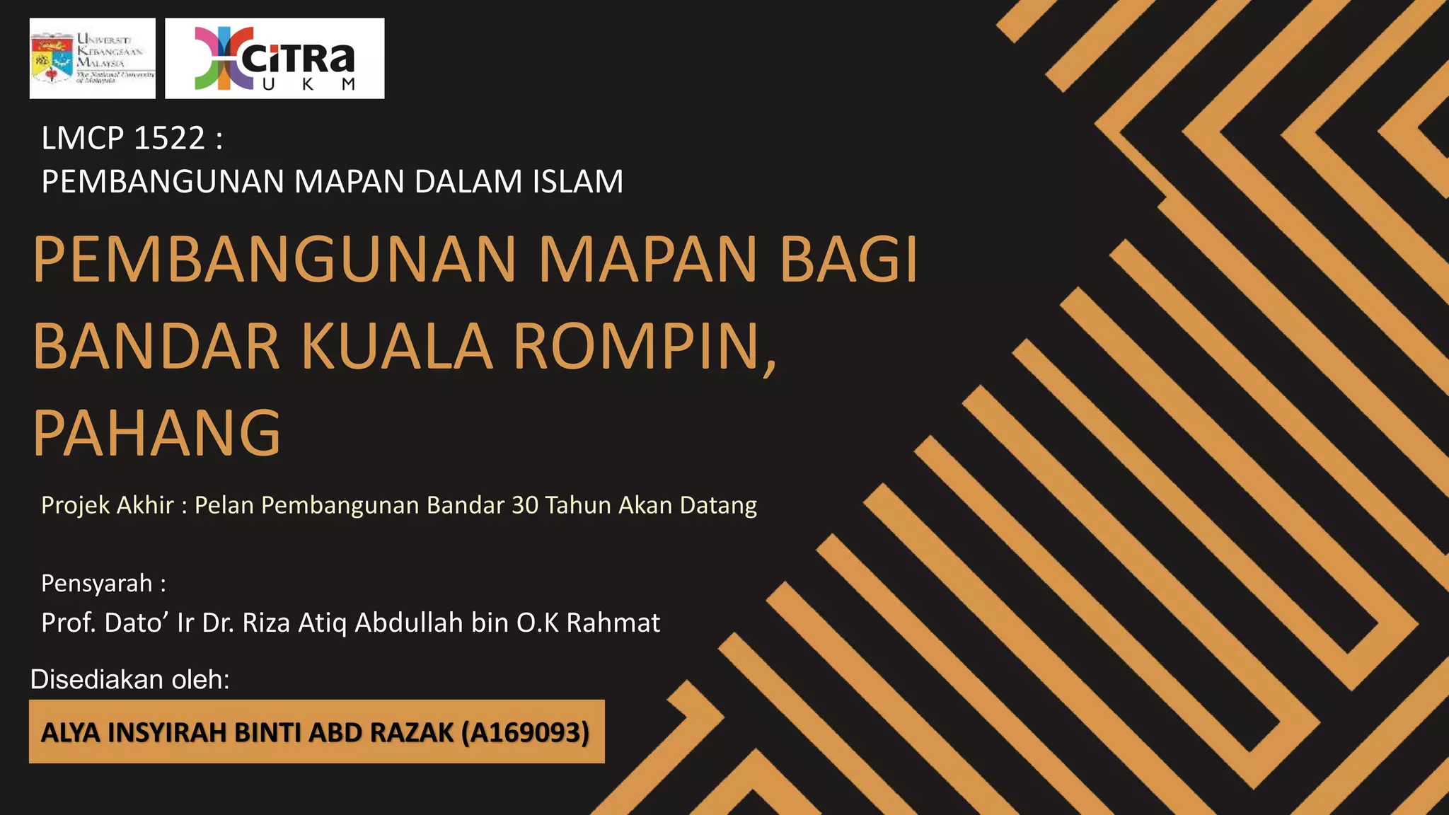 Pembangunan Mapan Bandar Kuala Rompin,Pahang. | PPT