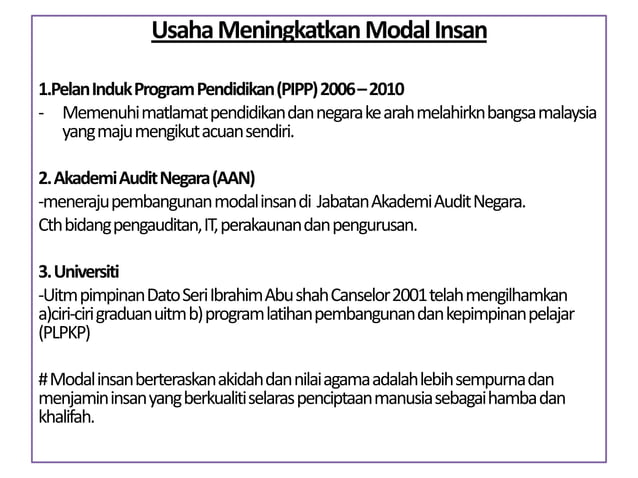 Pembangunan modal insan | PPT