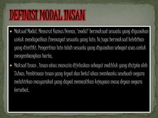 Pembangunan modal insan | PPTX