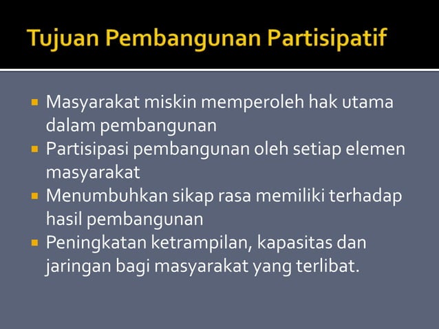 Pembangunan partisipatif | PPTX