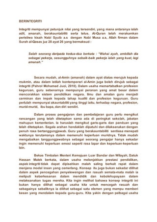 Pembangunan sahsiah | DOCX
