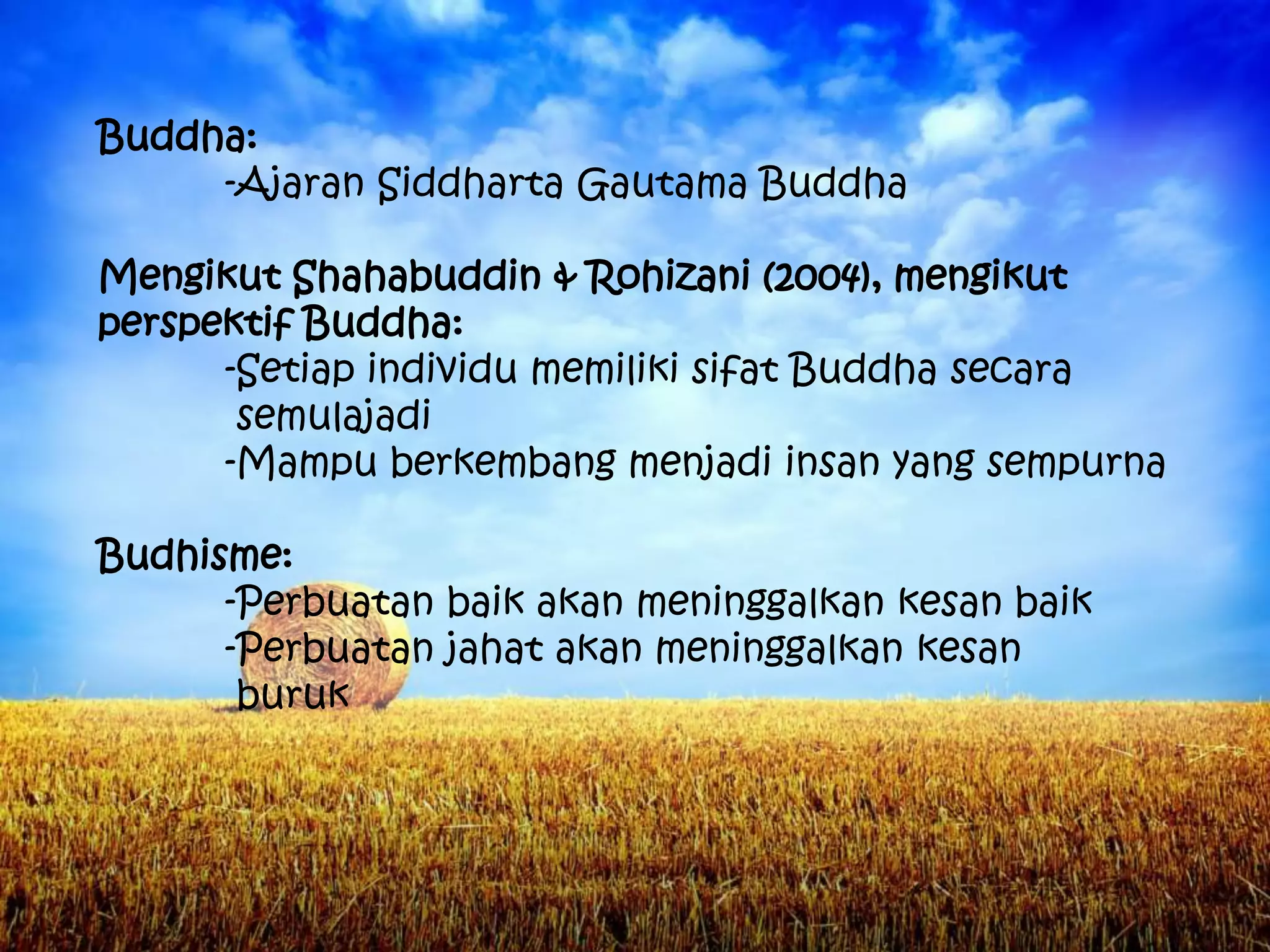Pembangunan sahsiah mengikut perspektif buddha | PPTX