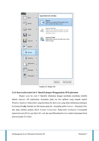 Pembangunan Scene Monumen Nasional 3D | PDF