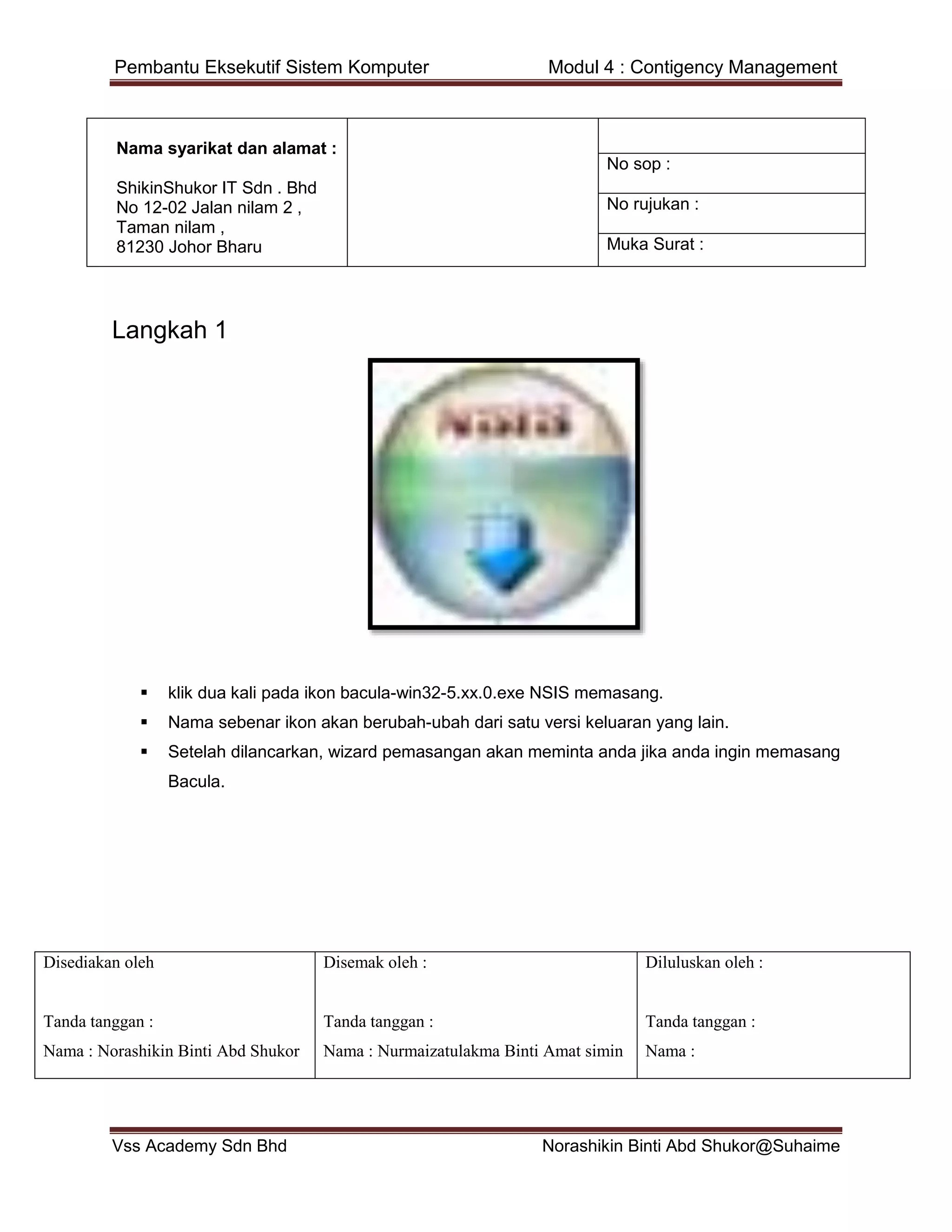 Pembantu eksekutif sistem komputer modul 4 | DOCX