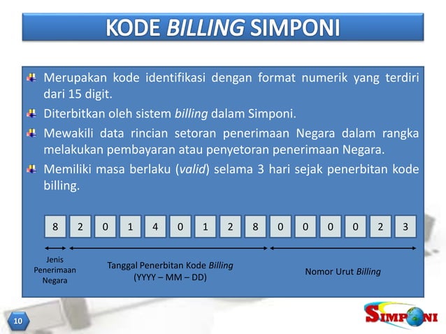 Pembayaran dan penyetoran PNBP dengan billing dalam SI PNBP online | PPTX